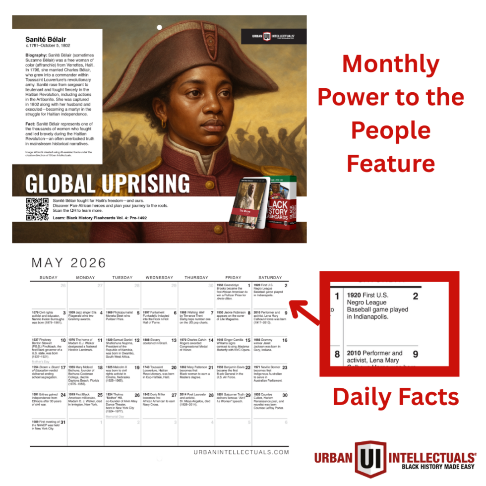 2026 Black History 365 Facts Wall Calendar - Power to the People ...